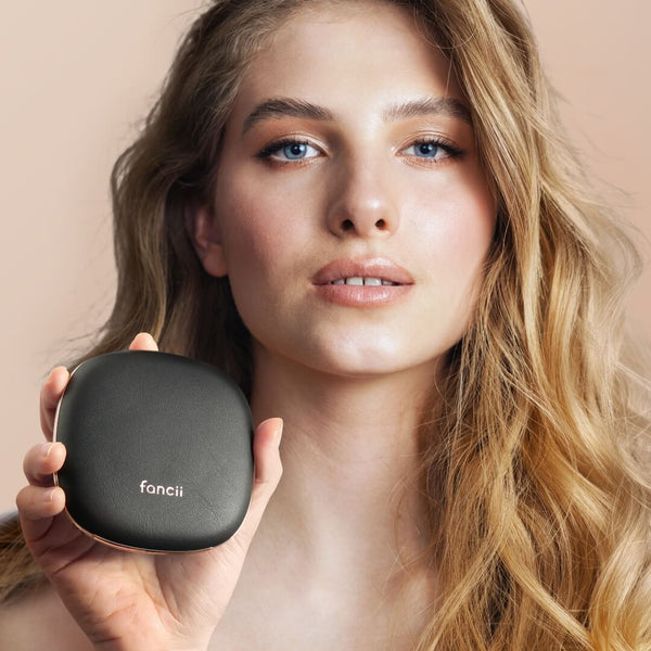 MILA 2 LED Lighted Compact Mirror with Vegan Leather, 1x/10x | Fancii ...